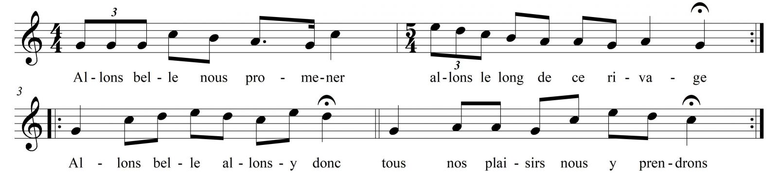 Chanson: "Allons belle nous promener" - Les ressources - Infrasons
